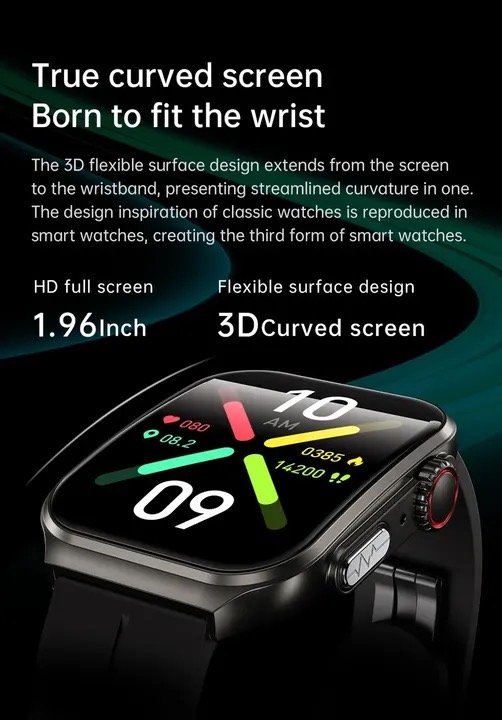 นาฬิกาอัจฉริยะ Kawa NX15 วัดน้ำตาลในเลือด ECG วัดอัตราการเต้นหัวใจ กันน้ำ วัดแคลลอรี่ รองรับภาษา ...